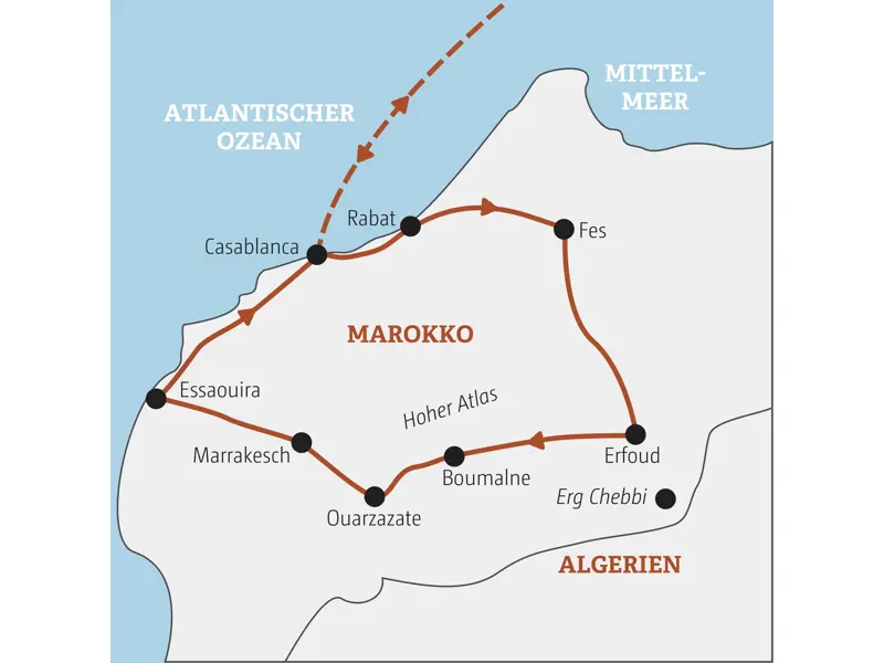 Marokko - Sahara-Glow & Ocean-Flow (3015F) | Marco Polo YOUNG LINE TRAVEL